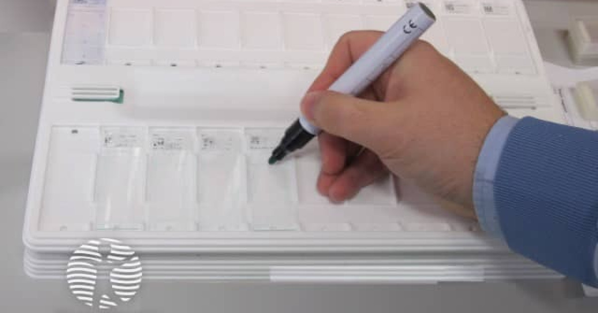 A special pen is used image