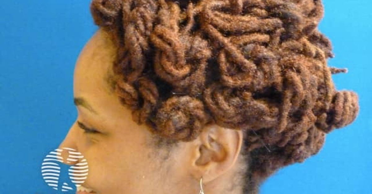 Locks in woman of African descent image