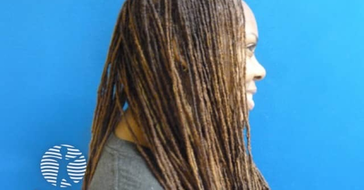 Locks in woman of African descent image