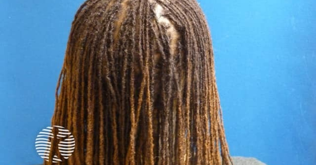 Locks in woman of African descent image