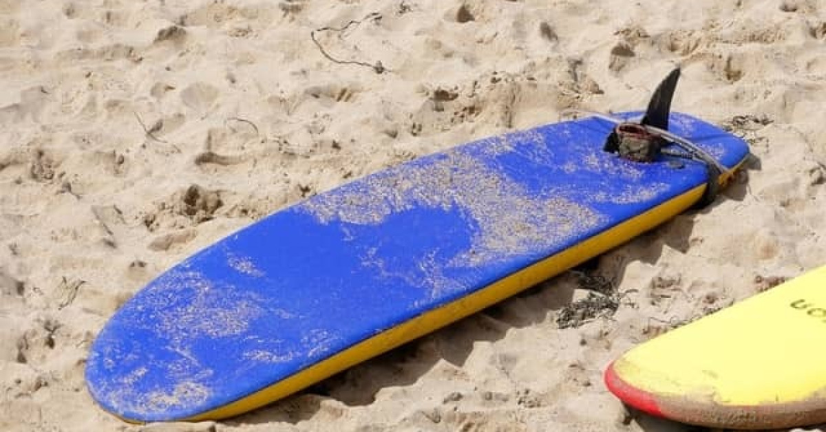 Fibreglass surfboard image