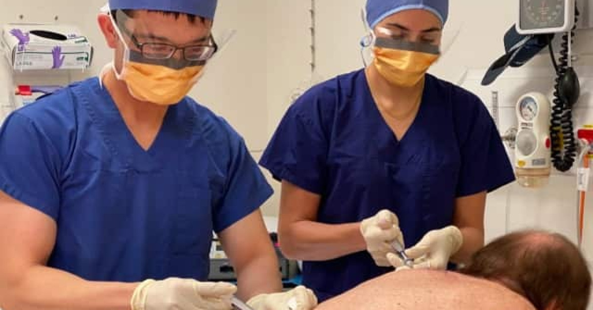Personal protective equipment during minor skin surgery image