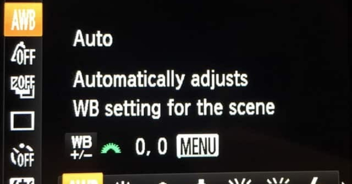 White balance settings image